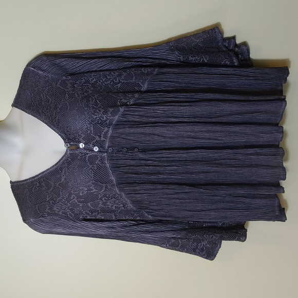 indigo soul | Tops | Indigo Thread Co Peasant Blouse Lace Gauze ...